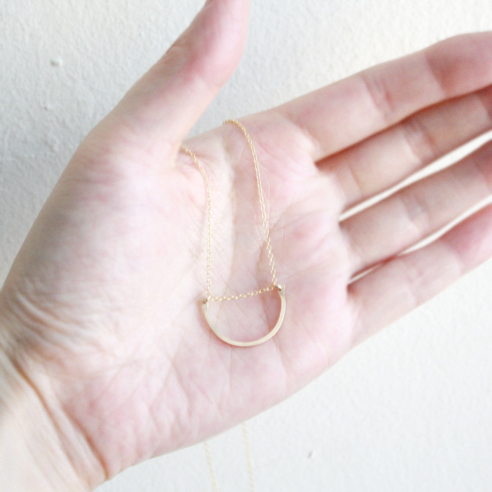 Half Circle Necklace in 14k Gold Filled | Hooks and Luxe